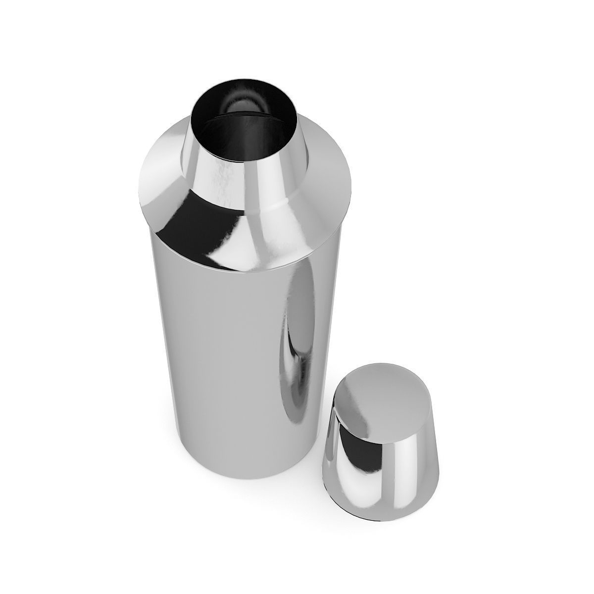 Shaker stainless steel 3D model animated | CGTrader
