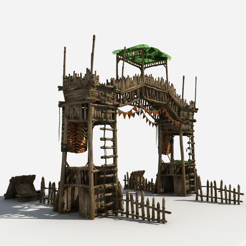 Gate Guard Tower 3D model | CGTrader