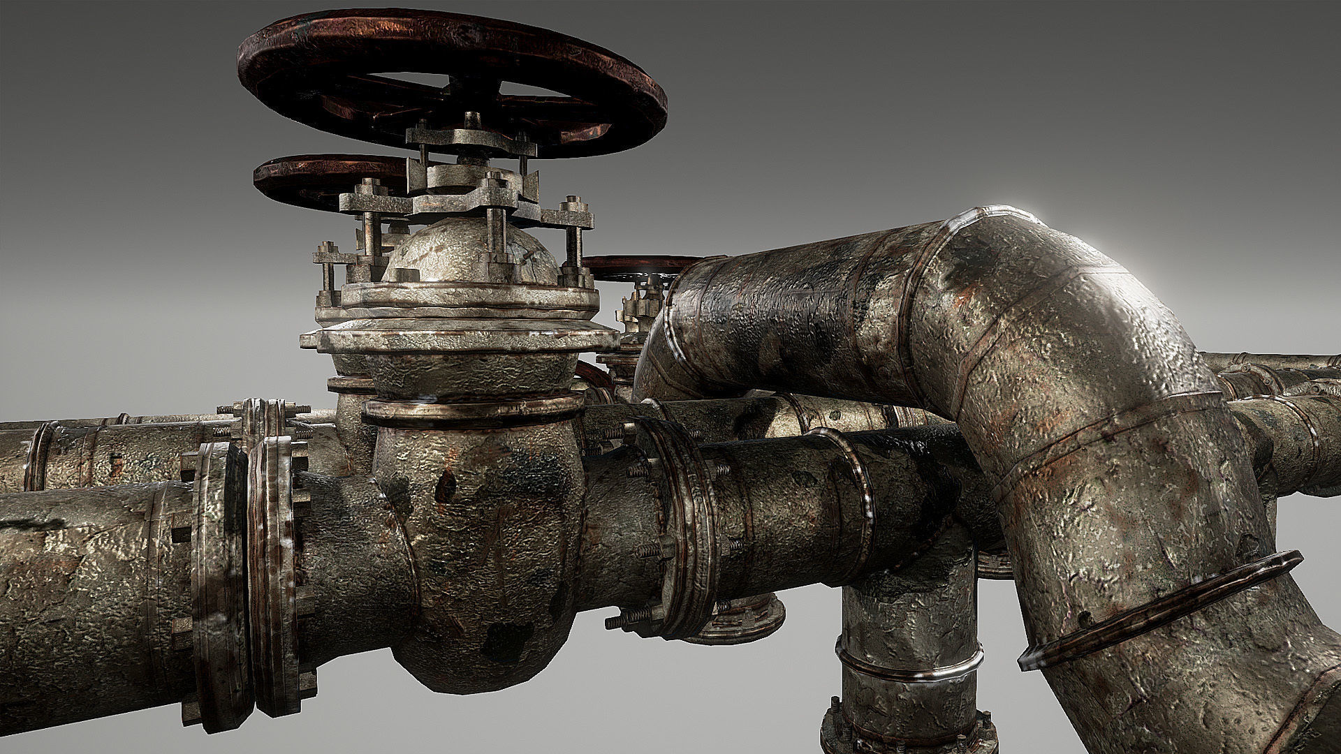 3D model Rusted Pipes Pack VR / AR / low-poly | CGTrader