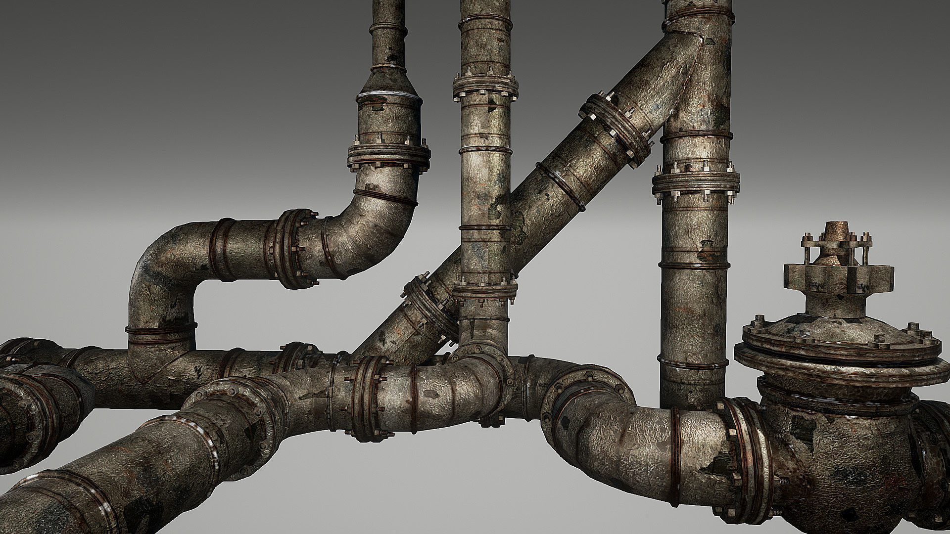 3D model Rusted Pipes Pack VR / AR / low-poly | CGTrader