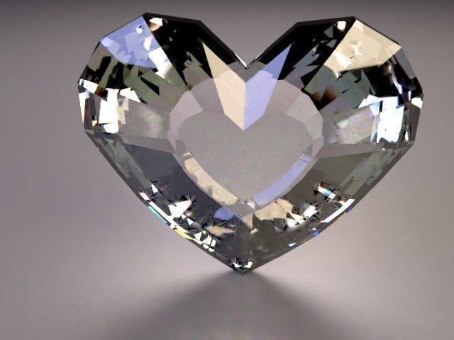 3D model Low poly Heart diamond VR / AR / low-poly | CGTrader