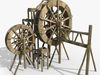 Waterwheel wooden water wheel 3D model | CGTrader