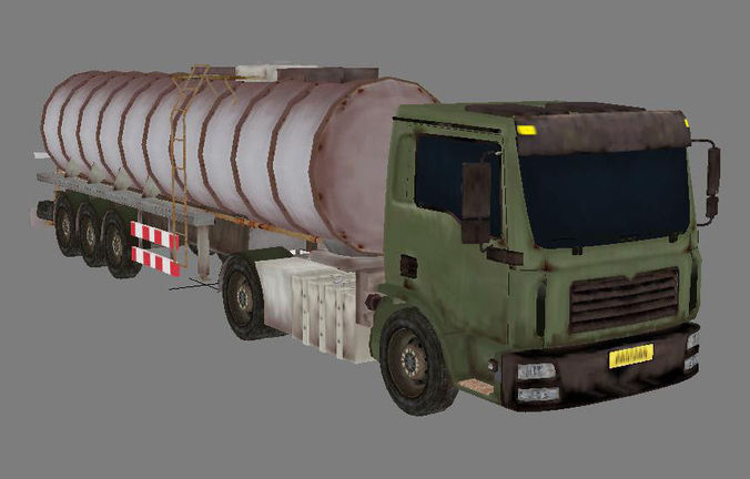 oil tank lorry 3D Model Game ready .max .obj .fbx .tga - CGTrader.com