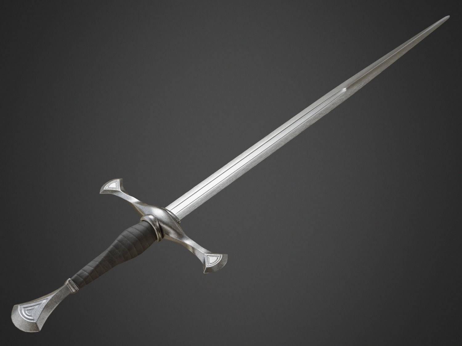 3D model Medieval Long Sword VR / AR / low-poly | CGTrader