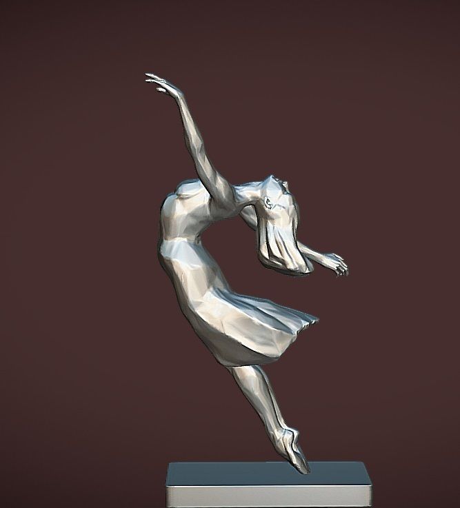 Dance silver sculpture of dancer 3D model 3D printable | CGTrader