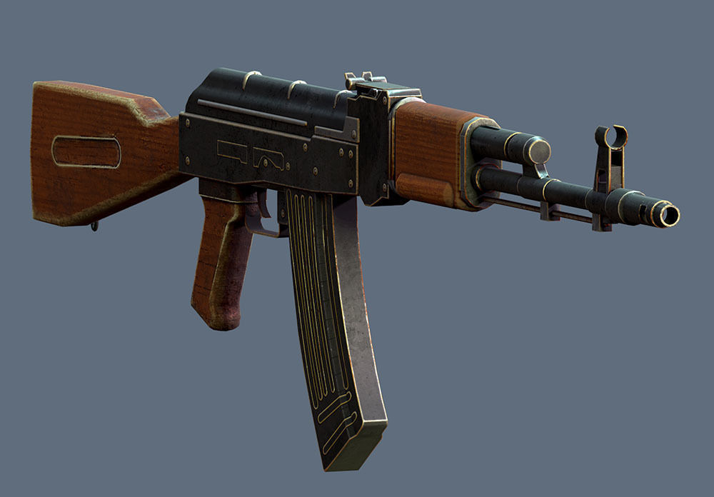 3D model AK Gun VR / AR / low-poly | CGTrader