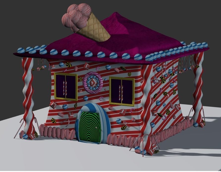 3D model Candy House VR / AR / low-poly | CGTrader