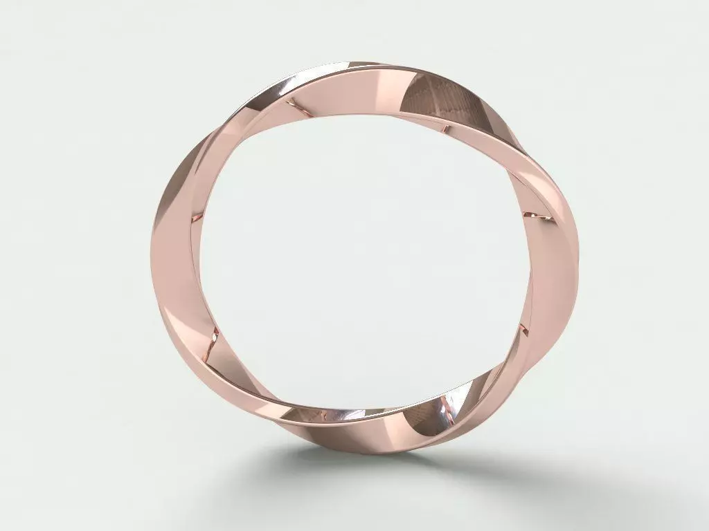 Ringmodel146 - Mobius Band ring 3D model 3D printable | CGTrader