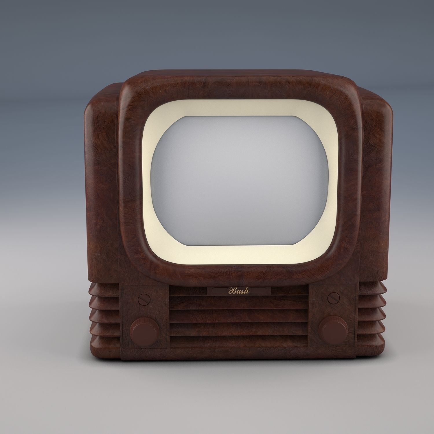 Bush tv22 1950 retro vintage lamp tube television receiver 3D model ...