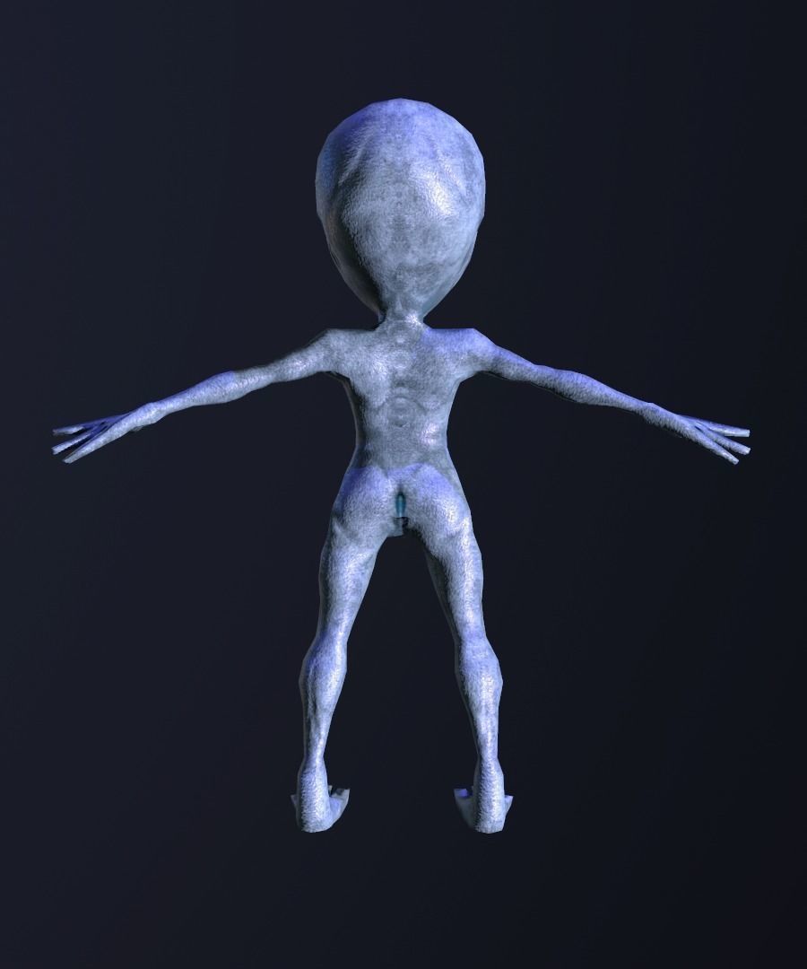 3D model ALIEN SECTOID VR / AR / low-poly rigged | CGTrader