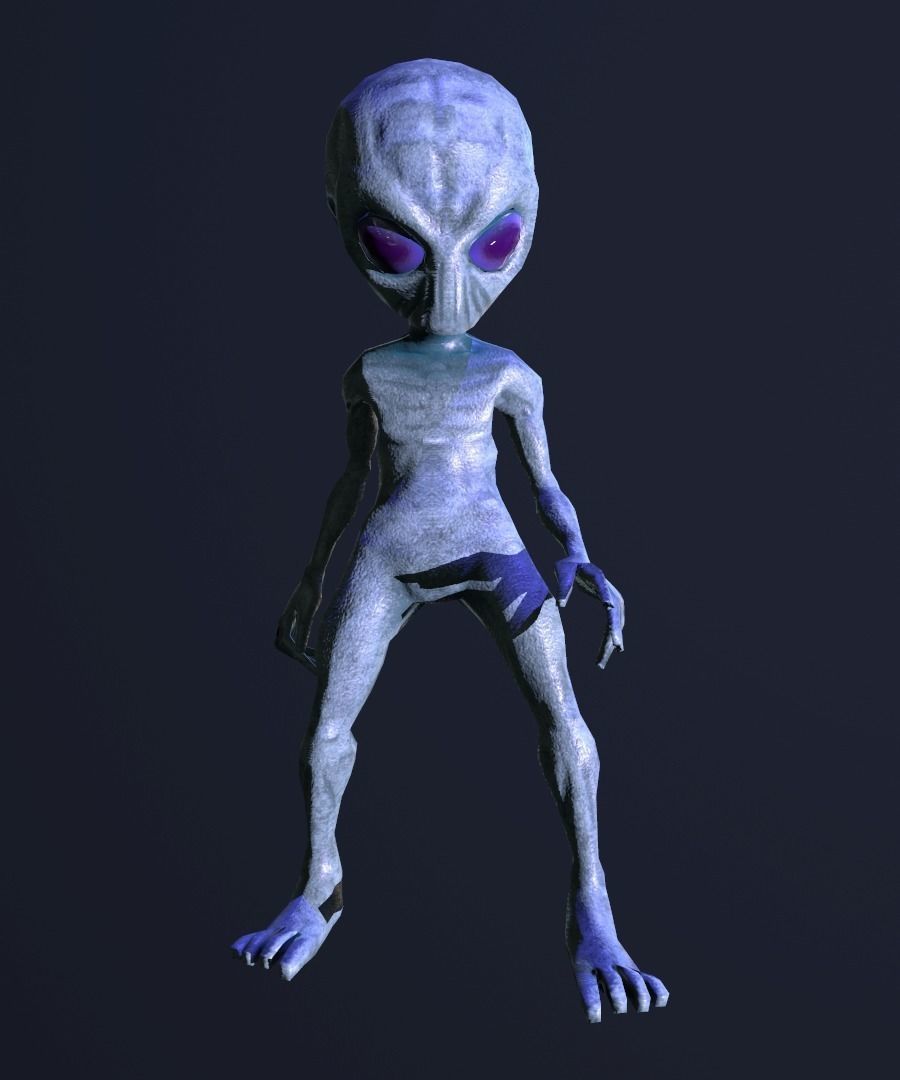 3D model ALIEN SECTOID VR / AR / low-poly rigged | CGTrader