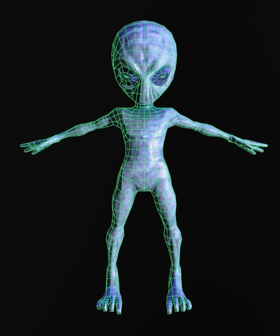 3D model ALIEN SECTOID VR / AR / low-poly rigged | CGTrader