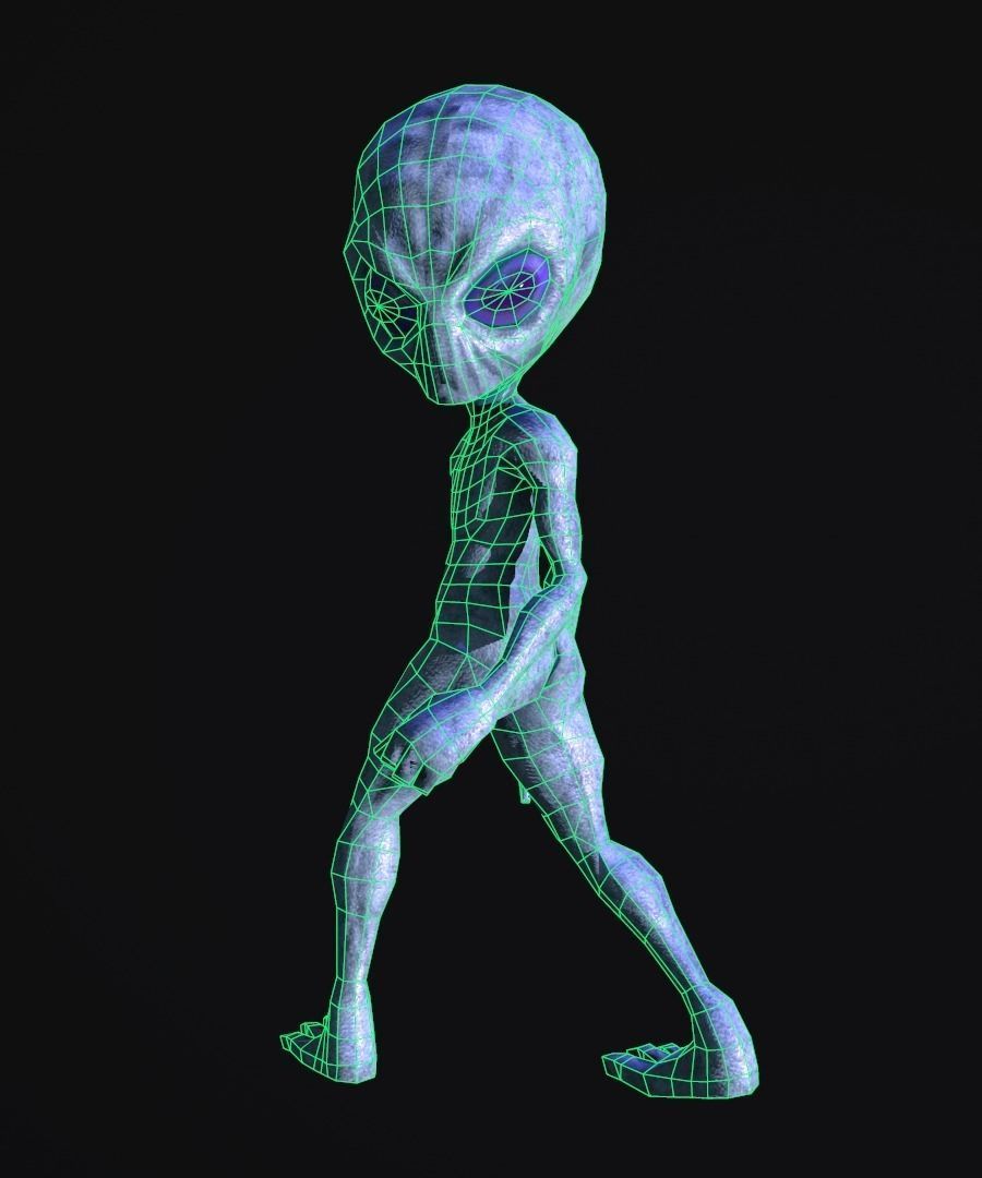 3D model ALIEN SECTOID VR / AR / low-poly rigged | CGTrader