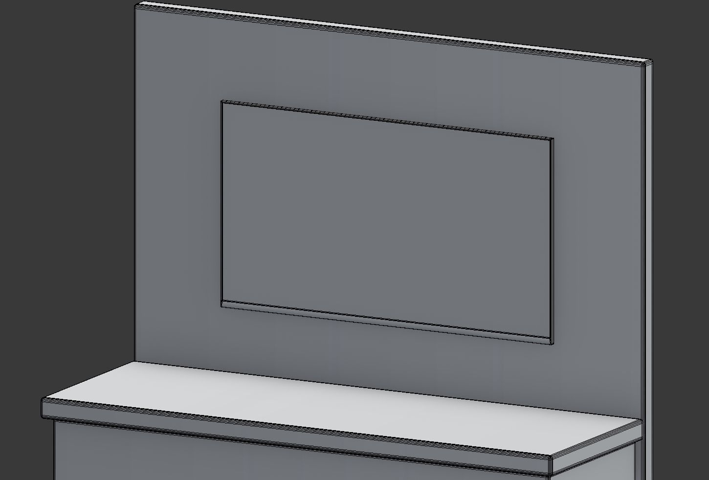 3D model TV Wall Panel with a Flat Screen TV VR / AR / low-poly | CGTrader