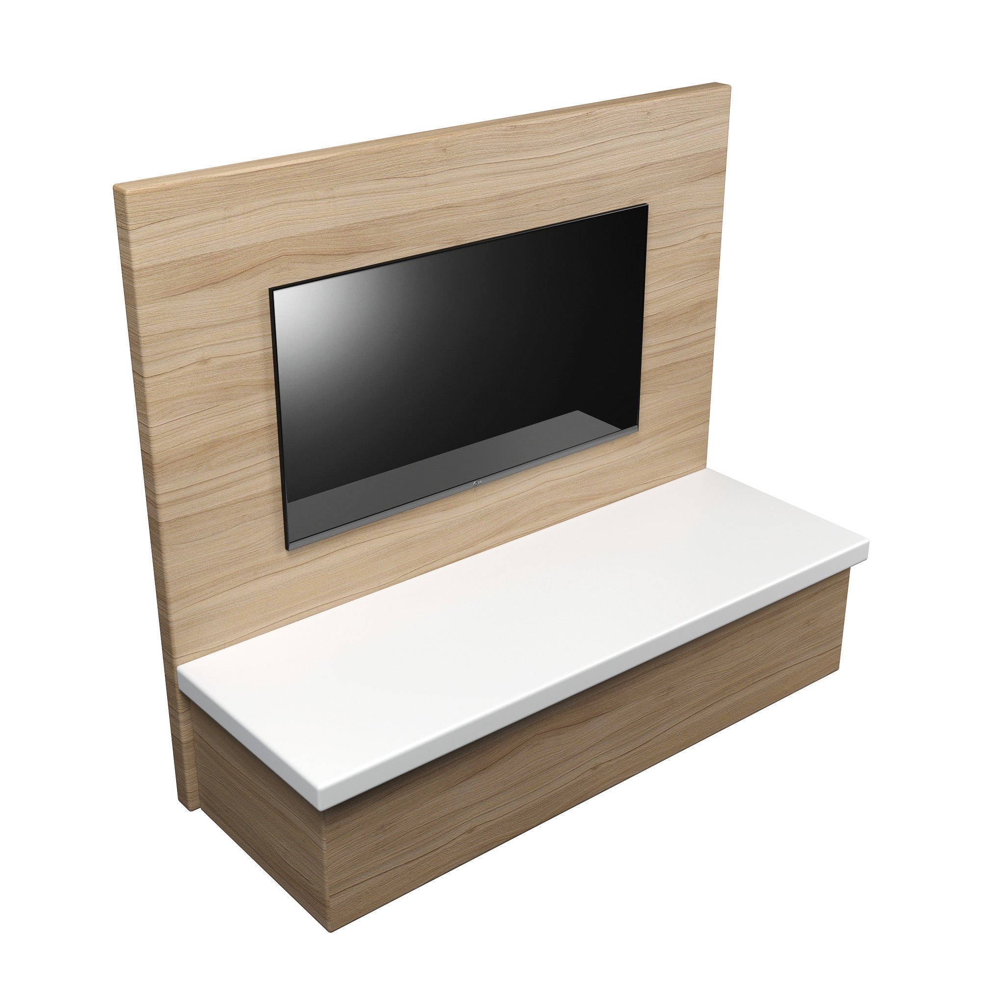 3D model TV Wall Panel with a Flat Screen TV VR / AR / low-poly | CGTrader