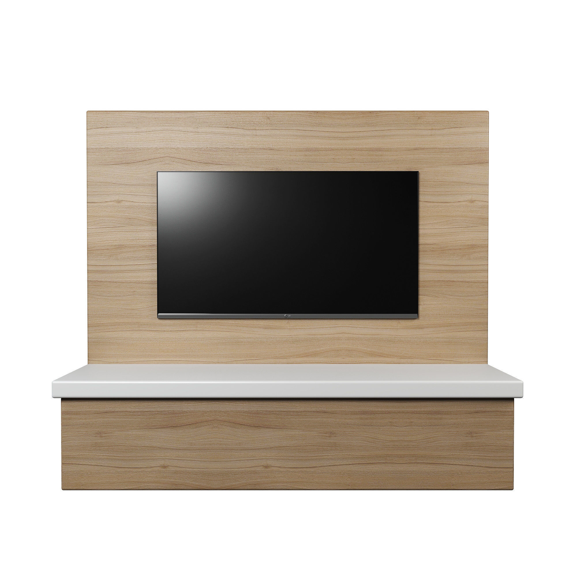 3D model TV Wall Panel with a Flat Screen TV VR / AR / low-poly | CGTrader