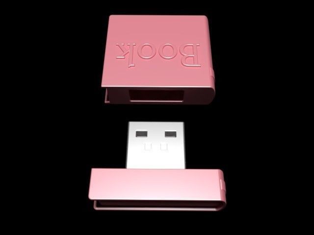 USB Stick in an Old Book 3D model | CGTrader