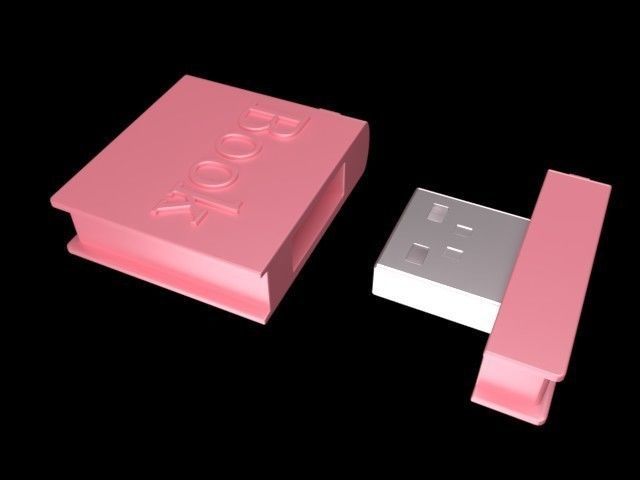 USB Stick in an Old Book 3D model | CGTrader