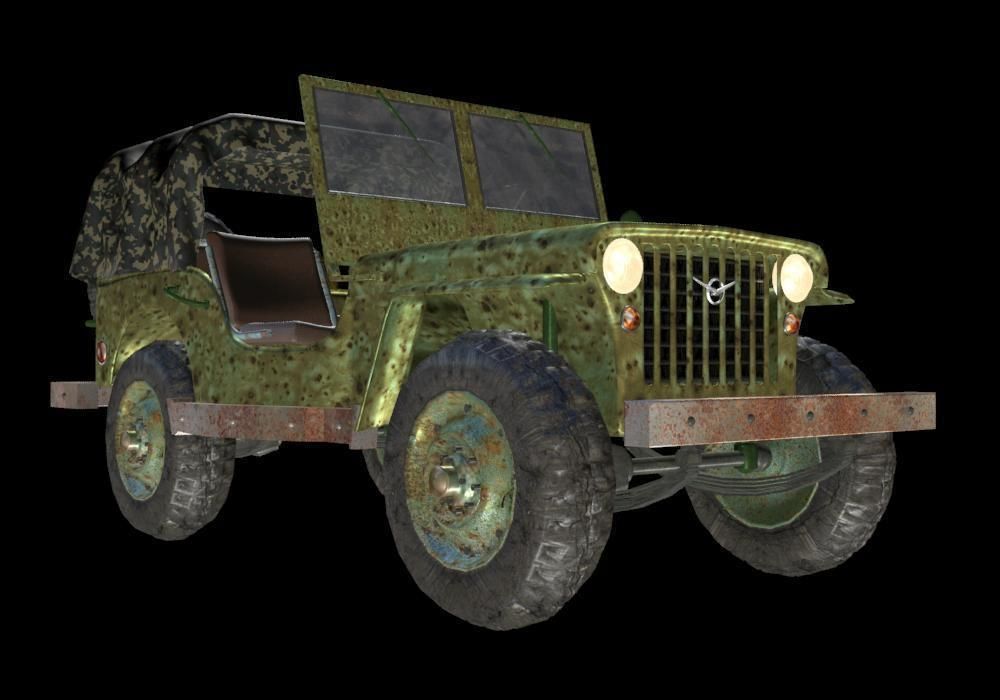 Russian military jeep 3D model | CGTrader