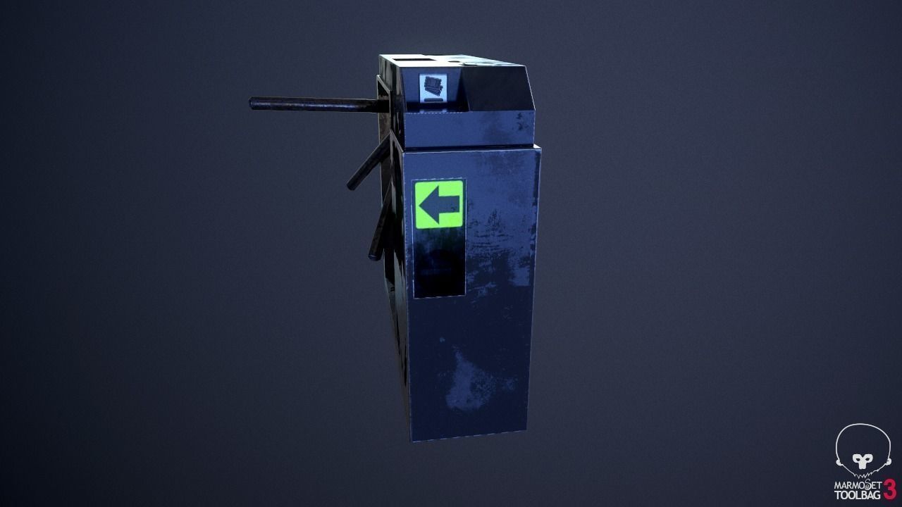 3D model Ticket Gate - Low Poly - PBR VR / AR / low-poly | CGTrader