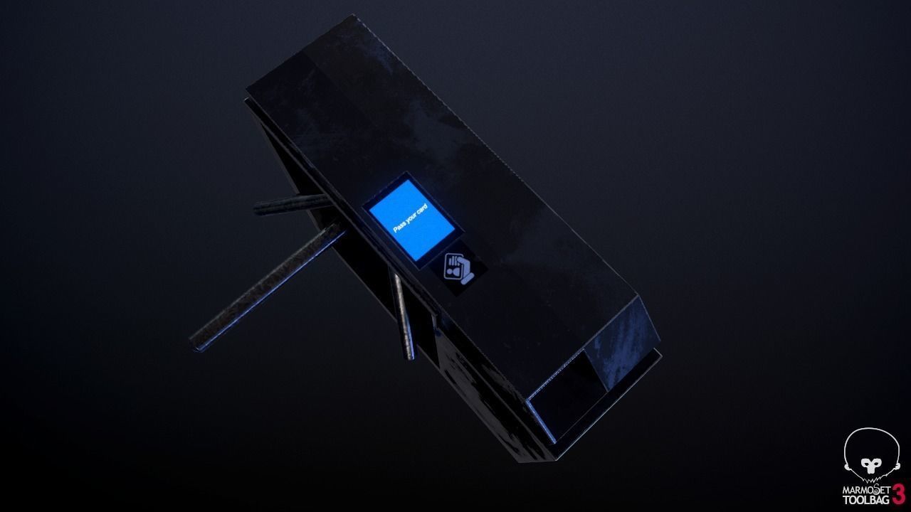 3D model Ticket Gate - Low Poly - PBR VR / AR / low-poly | CGTrader