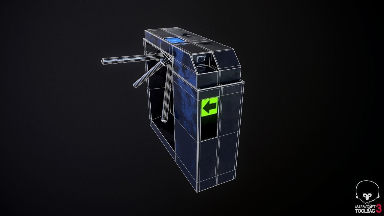 3D model Ticket Gate - Low Poly - PBR VR / AR / low-poly | CGTrader