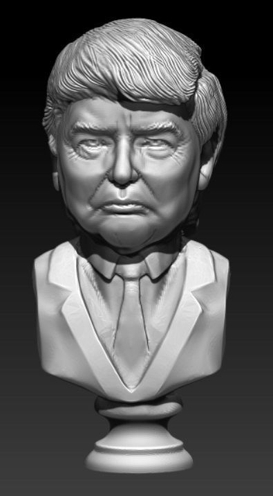 Trump bust 3D model 3D printable | CGTrader