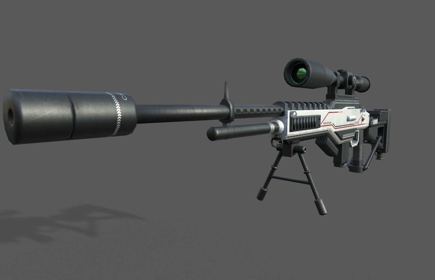 3D model Futuristic Sniper Rifle VR / AR / low-poly | CGTrader