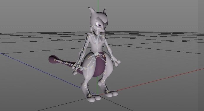 MewTwo 3D Model Pokemon free 3D model animated | CGTrader