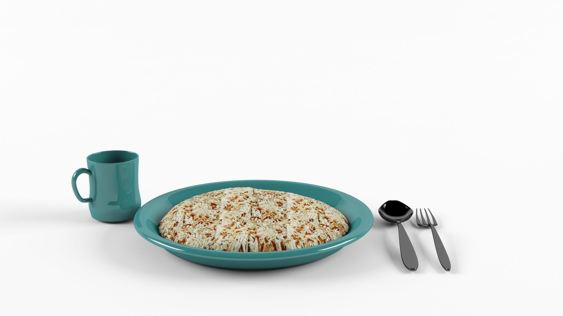 3D model Rice Dinner VR / AR / low-poly | CGTrader