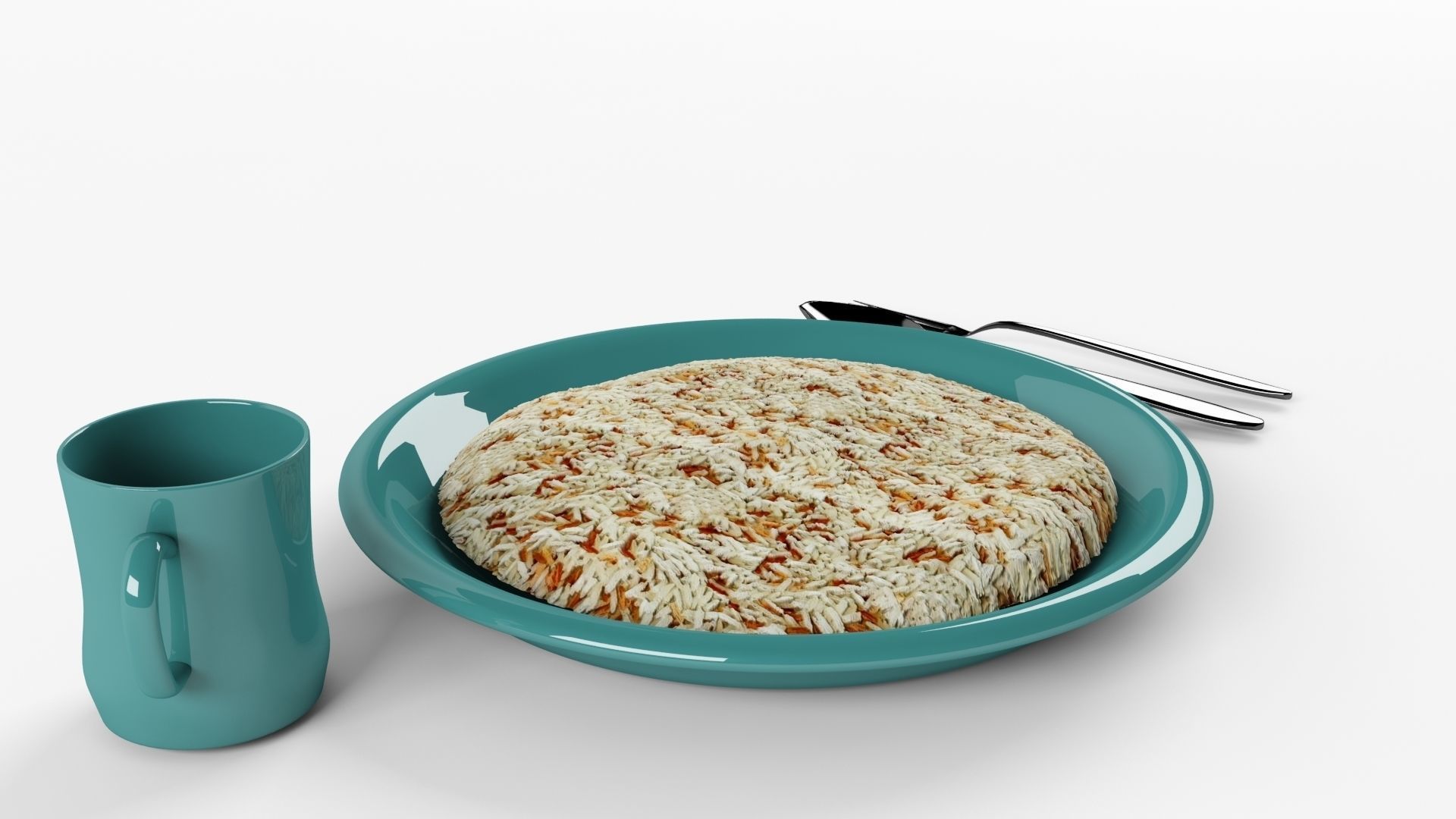 3D model Rice Dinner VR / AR / low-poly | CGTrader
