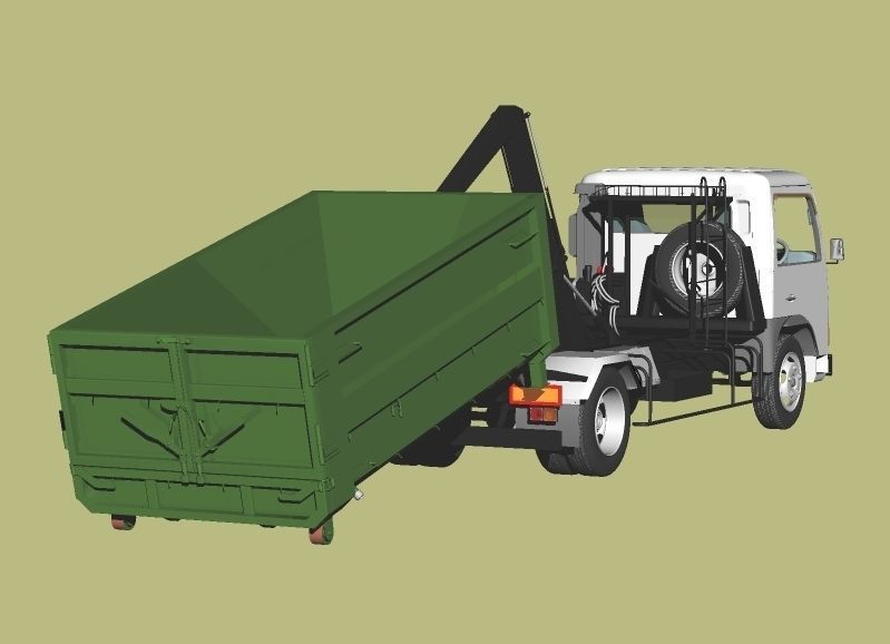 Arm-roll Dump Truck 3D model | CGTrader