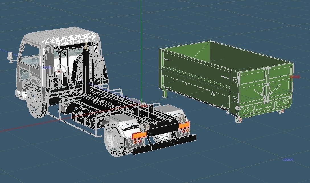 Arm-roll Dump Truck 3D model | CGTrader