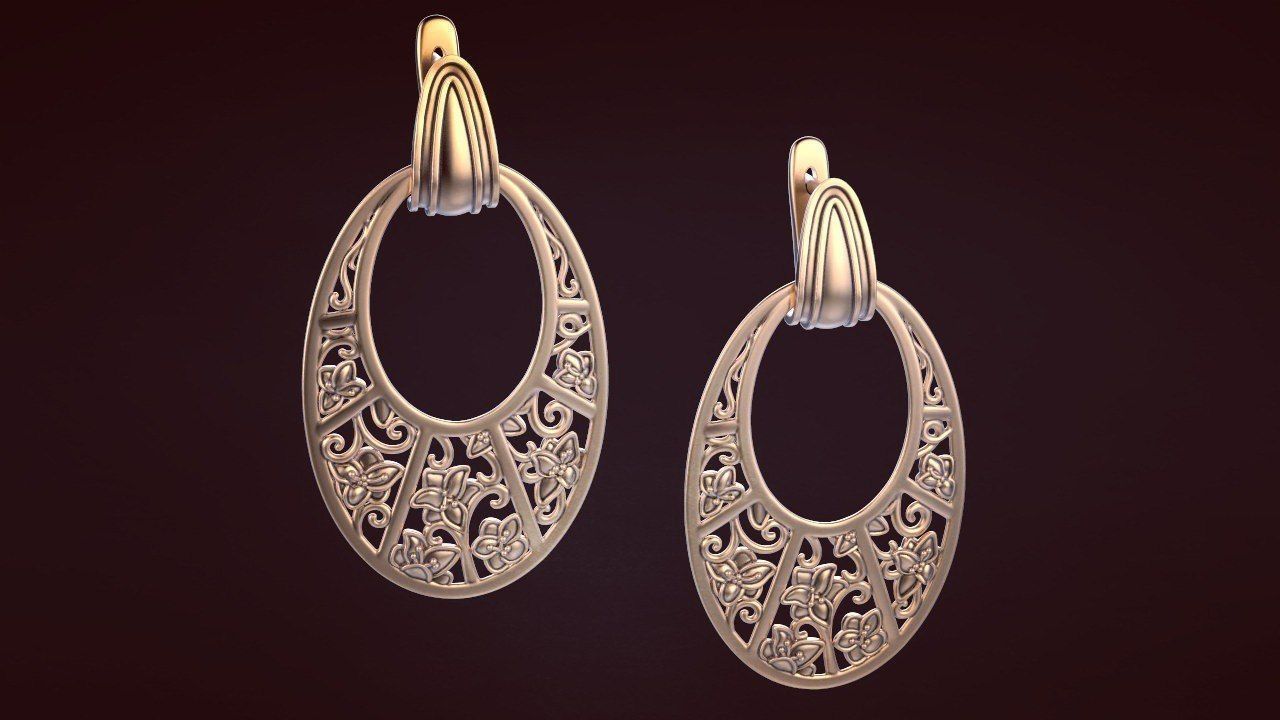 Earrings 10 3D model 3D printable | CGTrader