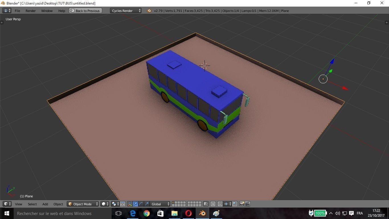 3D model low poly bus VR / AR / low-poly | CGTrader