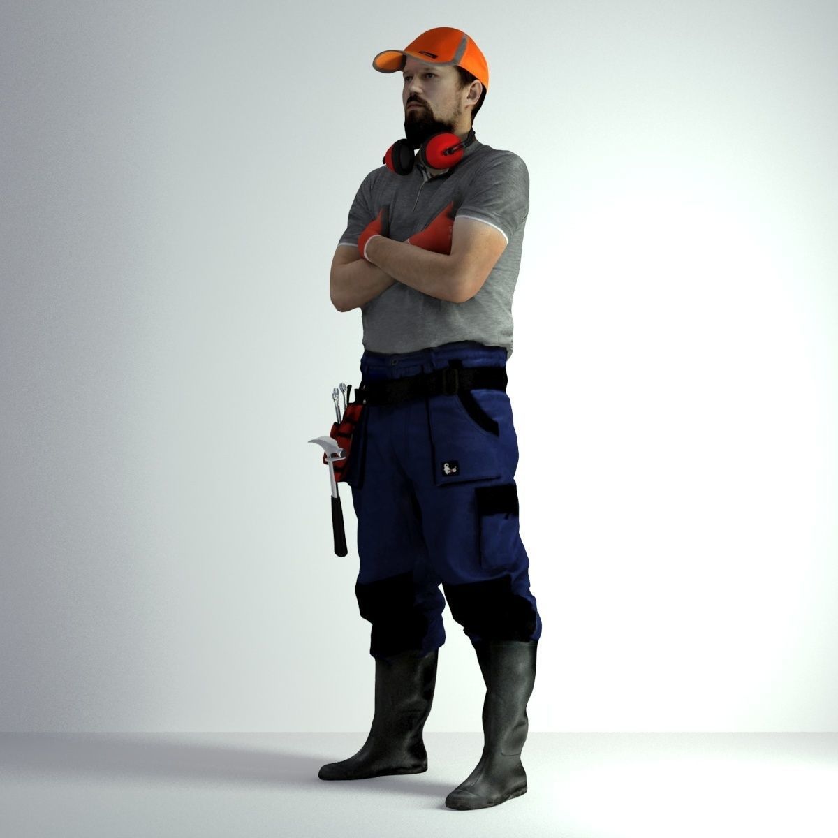 3D Scan Man Worker Safety 019 3D model | CGTrader