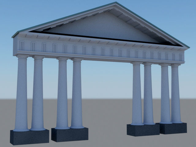 Classical architecture detail 3D model | CGTrader