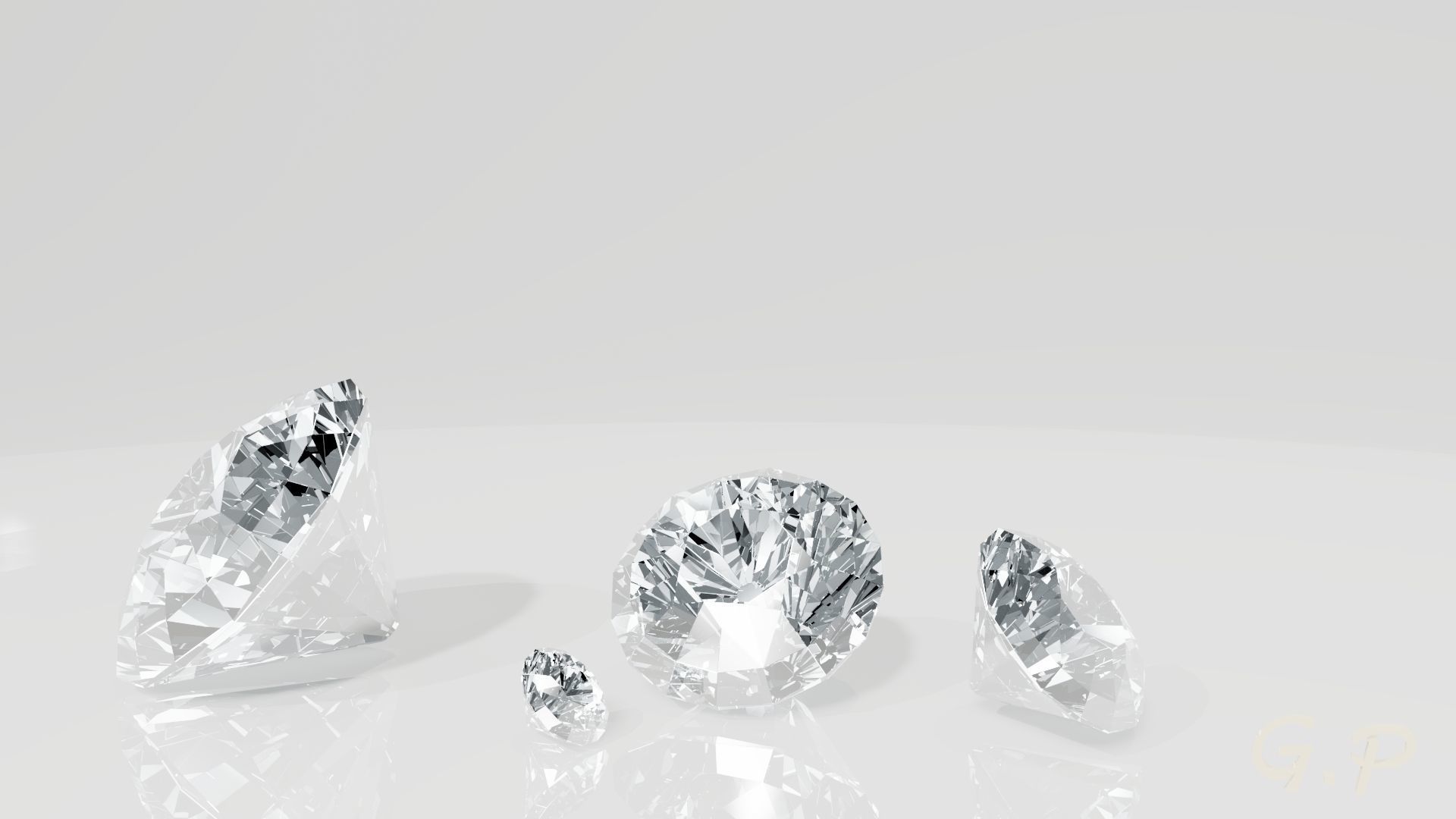 3D model Low-Poly Polished Diamonds VR / AR / low-poly | CGTrader