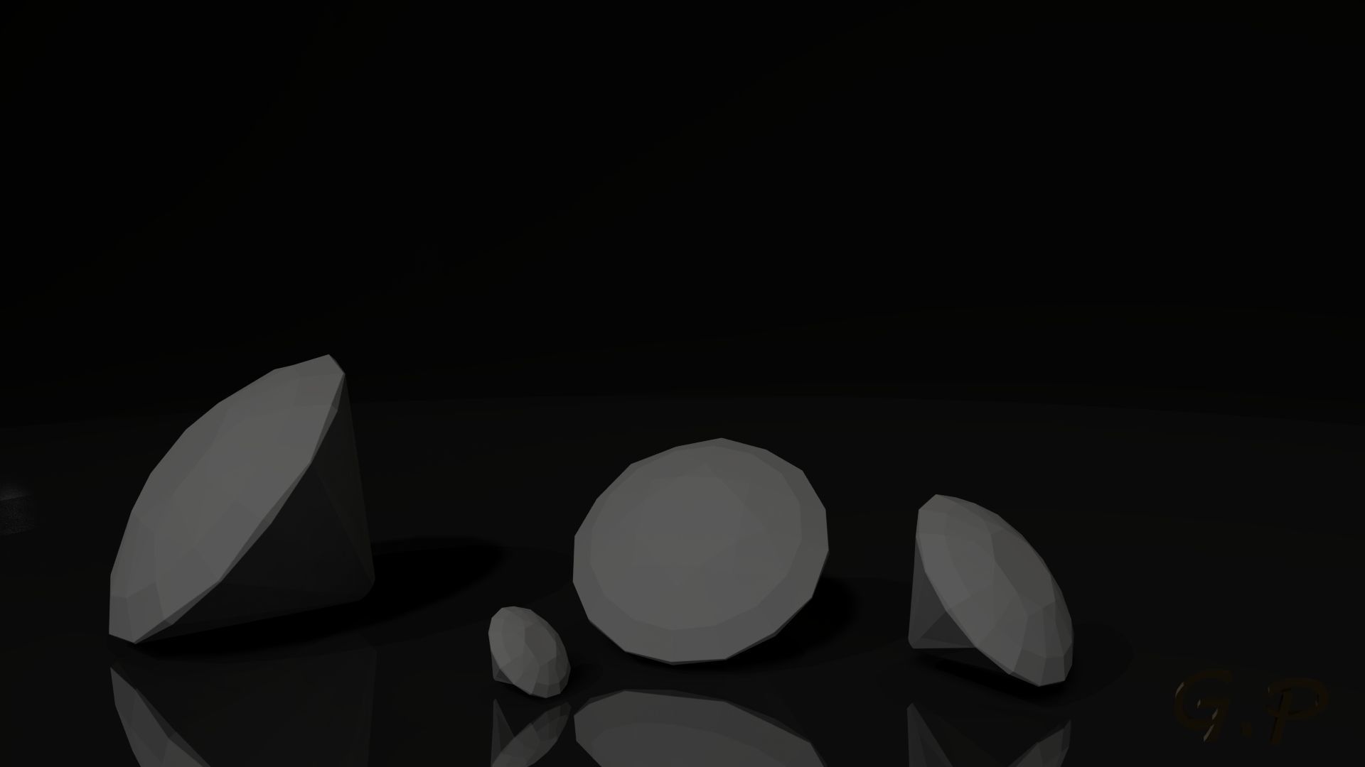 3D model Low-Poly Polished Diamonds VR / AR / low-poly | CGTrader