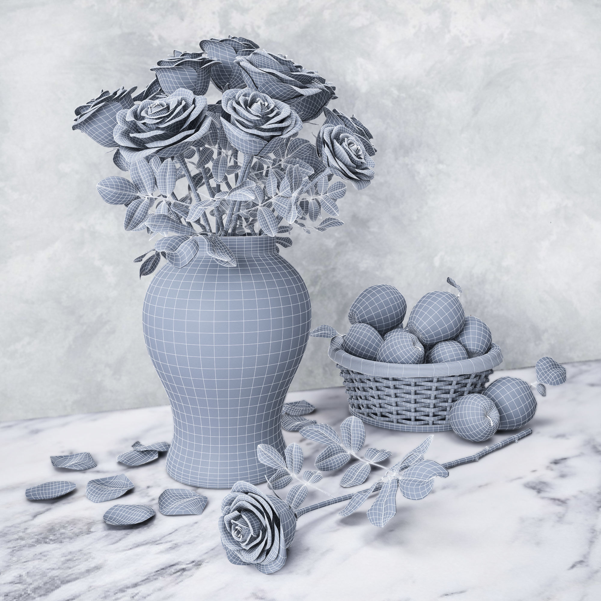 Red Composition 3D model | CGTrader