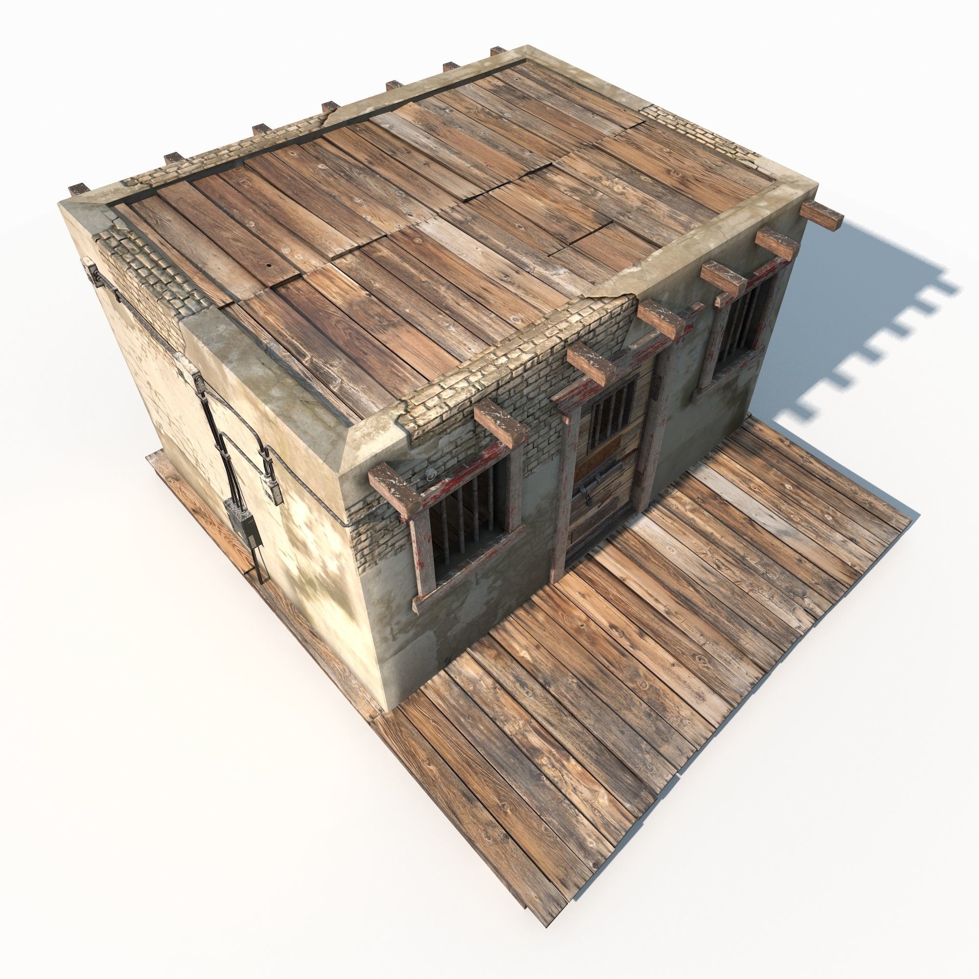 3D model Western Jail Low Poly VR / AR / low-poly | CGTrader