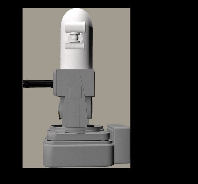 Phalanx CIWS Close in weapon system 3D model animated rigged | CGTrader
