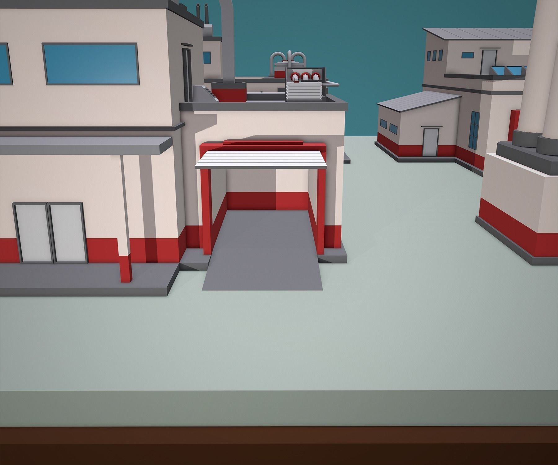 3D model Low Poly Factory VR / AR / low-poly | CGTrader