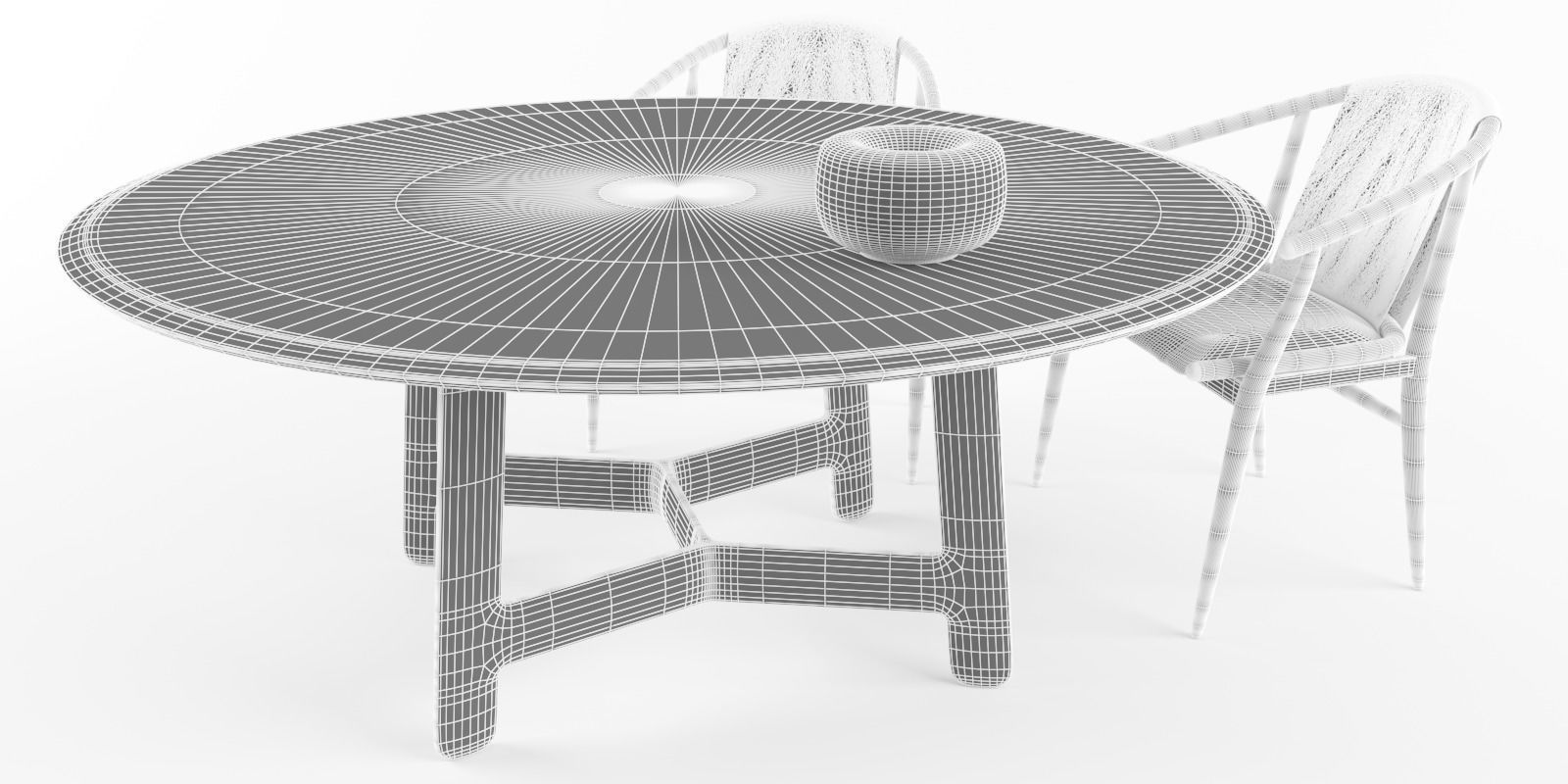 Alex by B B Italia table set 3D model | CGTrader