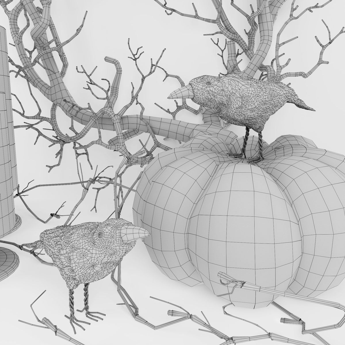 Halloween decor set 3D model | CGTrader