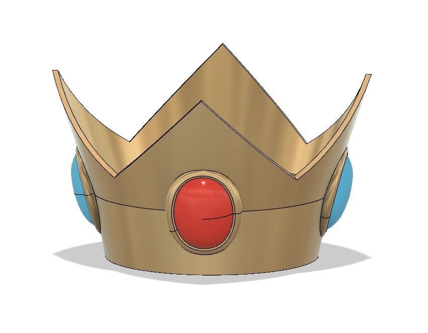 Princess Peach Crown 3D model 3D printable | CGTrader