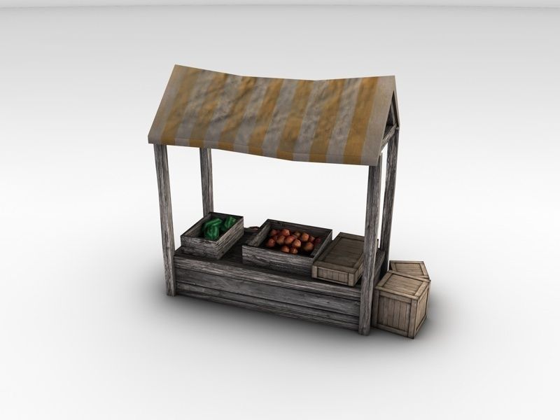 3D model Market Stand VR / AR / low-poly | CGTrader