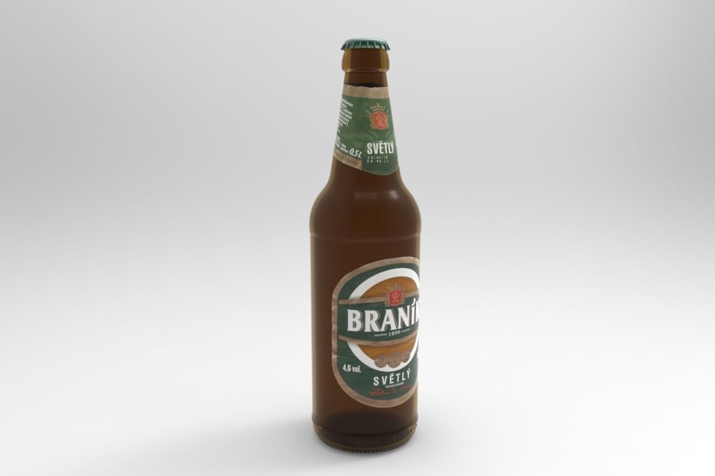 Branik Beer Bottle 3D model | CGTrader