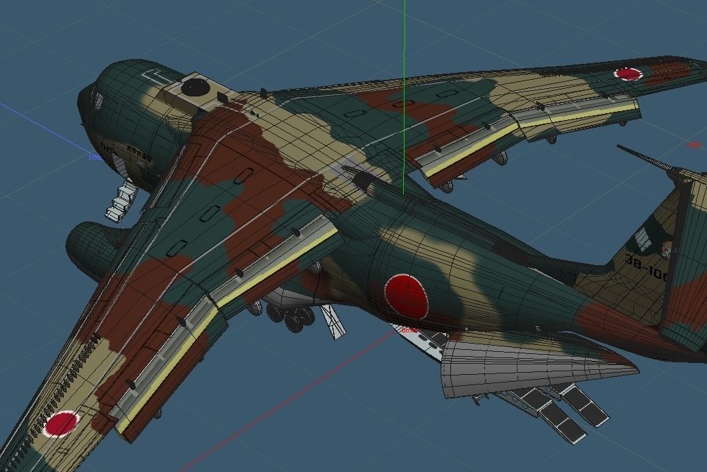 Japan Air Self-Defense Force KAWASAKI C-1 Cargo Plane 3D model | CGTrader