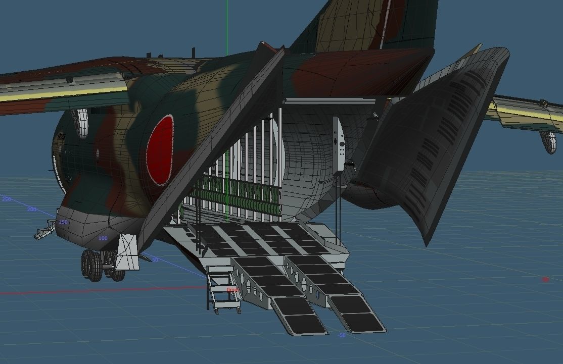 Japan Air Self-Defense Force KAWASAKI C-1 Cargo Plane 3D model | CGTrader